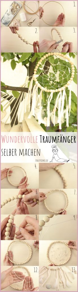 Traumfänger basteln einfach erklärt | frau friemel