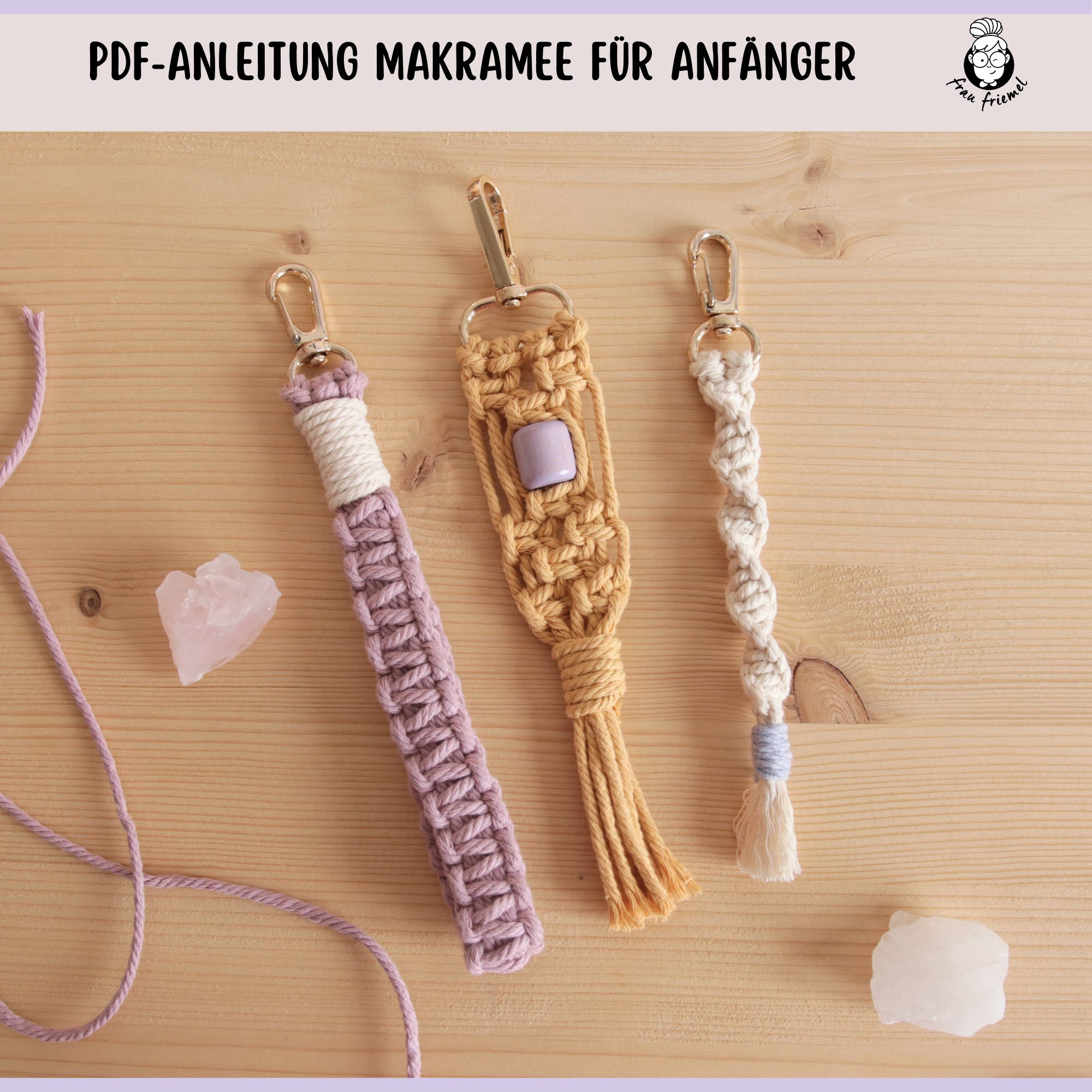 Makramee Anleitungen PDFs entdecken | frau friemel