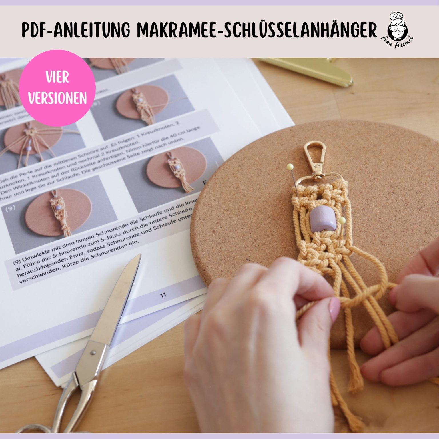 Makramee Anleitungen PDFs entdecken | frau friemel