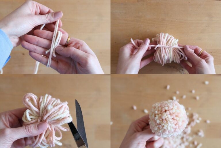 Pompons basteln und Pompon Ideen - Bastelblog, DIY, Basteln - frau friemel
